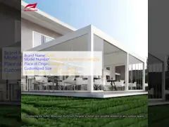 White Motorized Aluminum Pergola Wall-mounted or Freestanding with Remote Control and Smart Home Integration