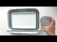 Portable Foldable Bucket: TPE & TPR Elastic Resin Construction