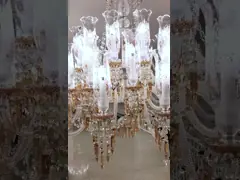 China Customized Project Luxury Hall Banquet Lighting Solutions With Auto CAD Layout And Large LED Art Glass Leaf Shape Chandelier for sale