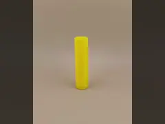 Small Smooth Yellow Lip Balm Packaging with Pink Lid for Lipsticks