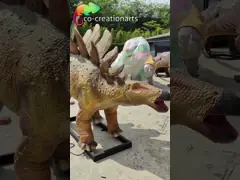 Life Size Stegosaurus Animatronic Realistic Looking Dinosaurs For Theme Park Decoration