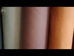 Roller embossed micro fiber leather
