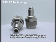 N Male Straight RF Connector for RG142/U Coaxial Cable