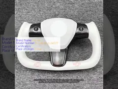 T-e-sla Y-o-ke Steering Wheel Carbon Fiber M-o-del3/Y Modification