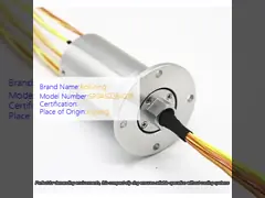 High Speed Slip Ring 18000 RPM Gold-Gold Contact IP65 Rated
