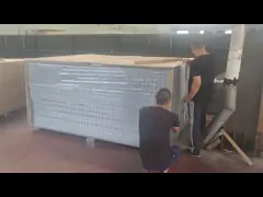 The security fence is being palletized for easy delivery