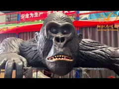 Vivid Robotic Lifesize Animatronic Animal Gorillas for Themed Park