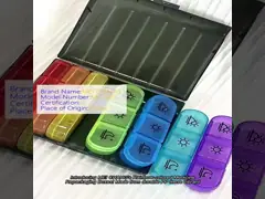China Rainbow Colored Polypropylene Medicine Packaging Boxes Plastic Pill Box (MC-1002) for sale