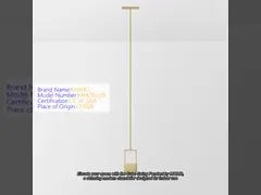 Cubo Swing Pendant Restaurant Clothing Shop Pendant Light Gold Romantic Bedroom Bedside Chandelier