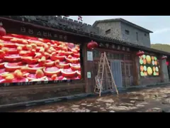 Ecrã LED holográfico transparente P6.25 com sistema de controlo de luz colorida