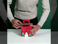 China Custom Apple Paper Gift Box For Christmas Eve With Handle And Festive Design for sale