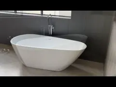 China Luxury Boutique Hotel Acrylic Freestanding Whirlpool Bathtub with Integrated Bluetooth Sound System for sale