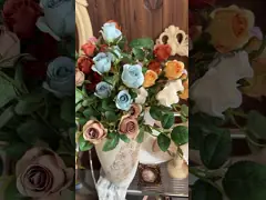Simulated Flower Roses, 6 Head Dora Rose Waterfall, Fake Flower Decoration, Wedding Bouquet Wholesal