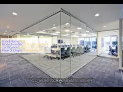 China Full View Frameless Transparent Glass Partition Wall for Office, Home, Workshop for sale