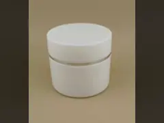 White Plastic Cream Jar with Silvery Edge For Female Lotion