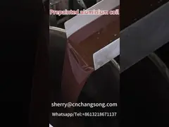 Aluminium roll coated with chocolate paint（Fsctory shooting）