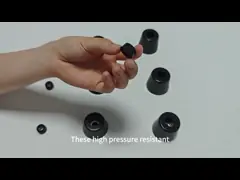 China OEM Customize Molded Rubber Bushing Shock Absorber Cylindrical Black Color for sale