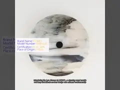 China Marble Wall Lamp Living Room Modern Lyra Sconce Luxury Round Marble Indoor Wall Lamp Stone Wall Light for sale