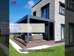 Remote Control or Smart Home Integration Choose Your Control System for our Grey Motorized Aluminum Pergola