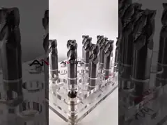 4 Flute Short Carbide End Mill Custom Length Flat Bottom CNC Milling Cutter