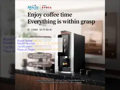 China 15.6inch Touch Screen Bean To Cup Coffee Vending Machine With Custom Cabinet For Office Building for sale