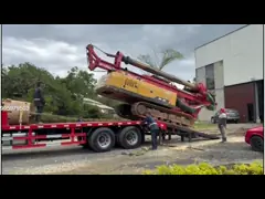 China HOWO Flatbed Excavator Mixer Transport Heavy Engineering Equipment Machinery Truck With Climbing Ladder for sale