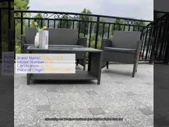 Weather-Resistance 4pcs Outdoor Rattan Sofa Set/ Wicker Garden Furniture Coffee Table and Rattan Chairs for Pool