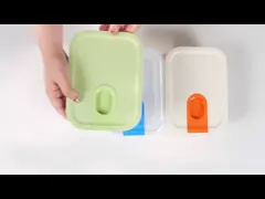 One-handed Easy-slide Unlock Glass Food Container