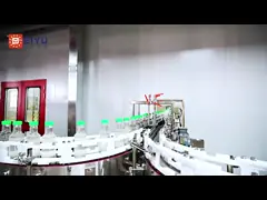 Linea trasportatrice a piattaforma con buffer dinamico per la produzione di acqua in bottiglia efficiente e flessibile