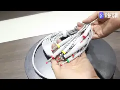 China Biocare 300 12-Lead ECG Cable 2.4M Length with 11-Pin Connector for NIHON KOHDEN BSM-2351A 2351C for sale