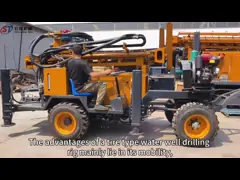 5.5T Traction Water Well Drilling Rig Tire Walking For Heavy Duty Drilling