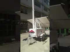 China Low Power Consumption Solar Power 5G Camera Surveillance Trailer For Rural Surveillance for sale