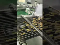 China Pocky Biscuit Chocolate Coating Machine 1300kg/h with Nuts Decoration and Air Cooling System for sale