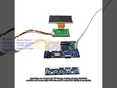 1920x1080 LCD TFT Display 4.3 Inch with Driver Board 1000nits Brightness