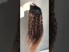 China U-Shaped Long Curly Wave 1b/4/27 Colored Customized Human Hair Wig for sale
