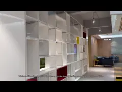 BESTON Factory Library Furniture Quality White Painted Display Cube Bookcase