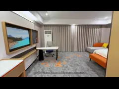 China Modern 5 Star Hotel Room Project Furniture Packages Modern Double Hotel Bed for sale