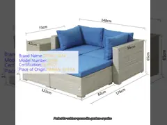 Outdoor Wicker Rattan Furniture Patio Chair Garden Table Leisure Rattan Sofa Set