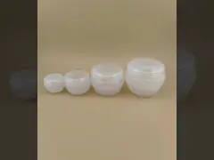 White Plastic Cream Jar With Screw Lid For Skincare