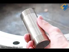 100MM BSP/NPT Barrel Nipple Stainless Steel Pipe Fitting Double Thread Pipe Nipple