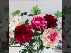 Cina Simulazione del fiore di peonia matrimonio cinese rosso decorazione di casa di accoglienza soggiorno ornamento di plastica fiore di peonia simulato fiore in vendita