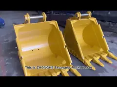 Benna per roccia per escavatore resistente per siti minerari, cave e cantieri