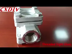 China 3/4" Plain Threaded CF8 BSP DN50 Flow Indicator Sight Glass for sale