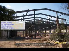 Roofing Sheet Prefabricated Steel Frame Q235 Q345 Metal Warehouse Workshop
