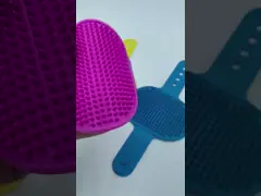 China Latex Free Silicone Pet Cleaning Tools Waterproof Washing Gloves Anti Slip SGS Tested for sale