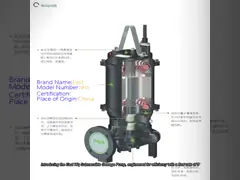 China WQ Submersible Sewage Pump 1500 m³/h Flow Rate 45m Head IP68 Industrial Wastewater Pump for sale