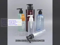 Flaconi cosmetici PET personalizzati 250ml / 300ml Bottiglie di trucco in plastica con tappo da 35mm di diametro