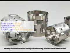 25*25*0.3mm Pall Ring Metal Tower Packing For Gas Scrubbing SS304