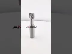 China 4 Flute T Slot End Mill With Chip Breaker Carbide Milling Cutter For Steel Aluminum CNC Grooving Tool Industrial Grade 16mm 20mm Shank for sale