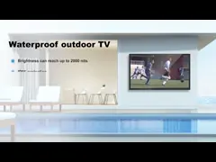 TV suitable for outdoor use, with wide viewing angle